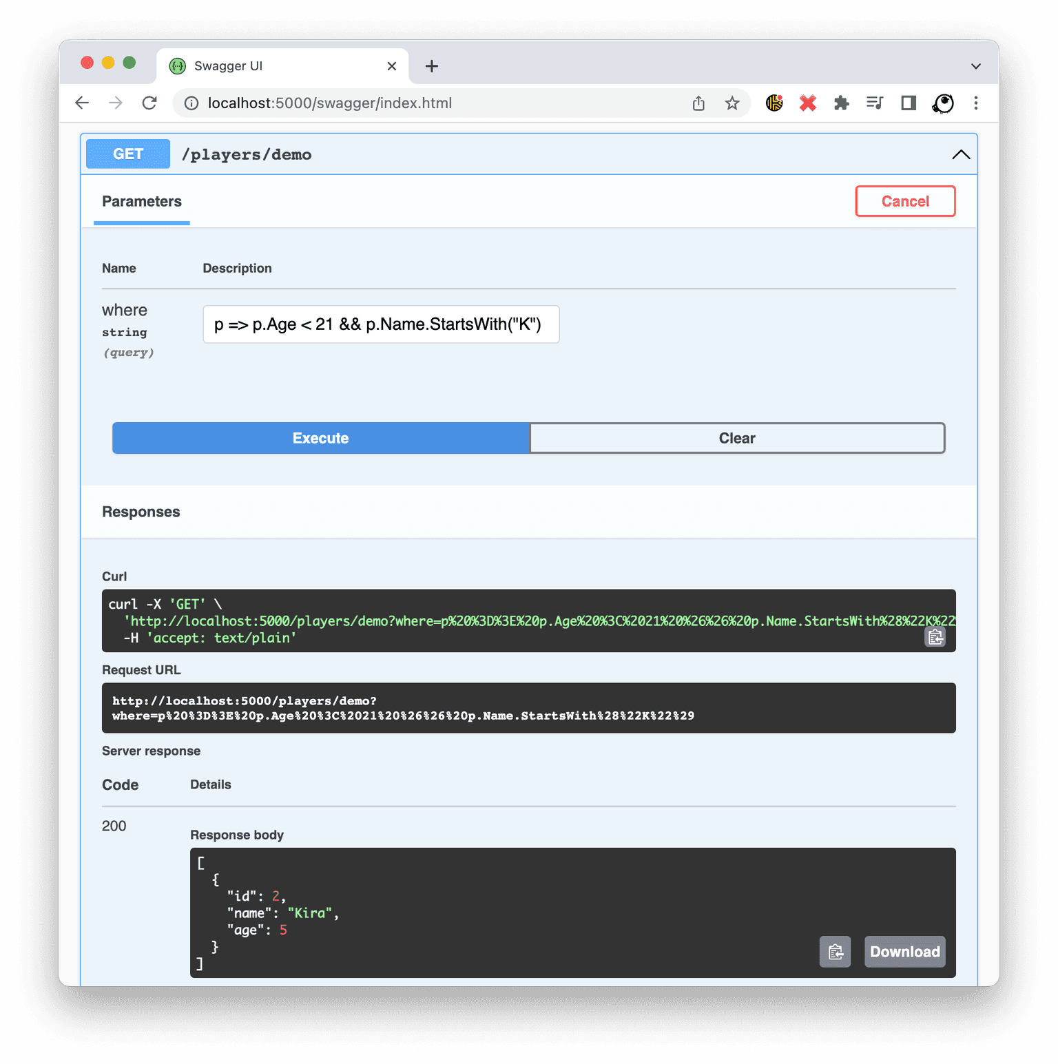 dotnet in memory database