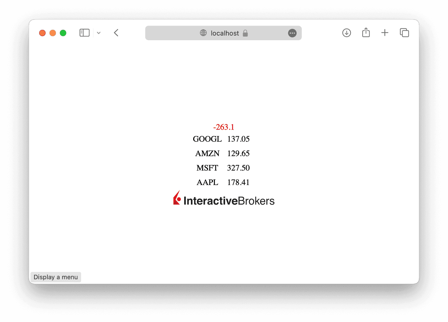 Interactive Brokers API